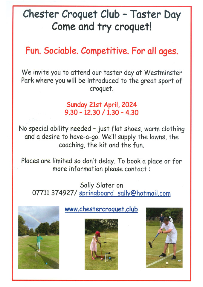 2024 Taster Day and Coaching – Chester Croquet Club